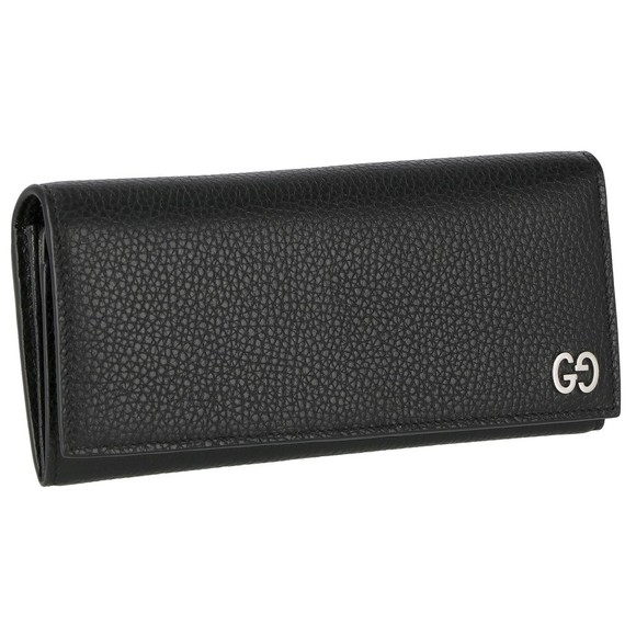 Gucci | Bags | Gucci Long Wallet Durian Metal Gg Flap Wallet Black ...